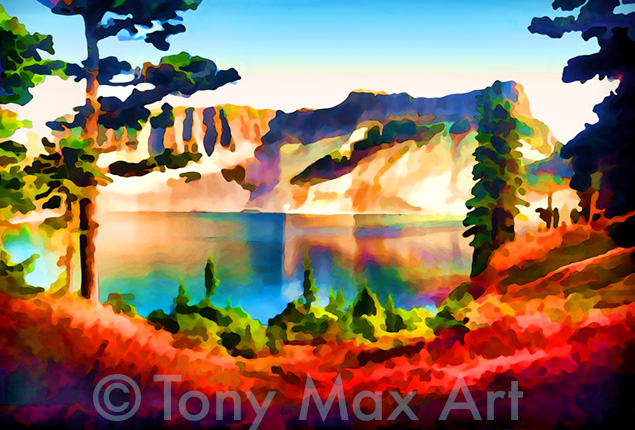 "Lake Anne Vista" – Mount Baker art by artist Tony Max